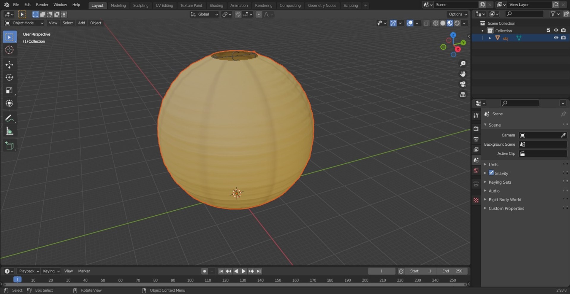 3D Round Paper Lantern Gold Model - TurboSquid 1901499