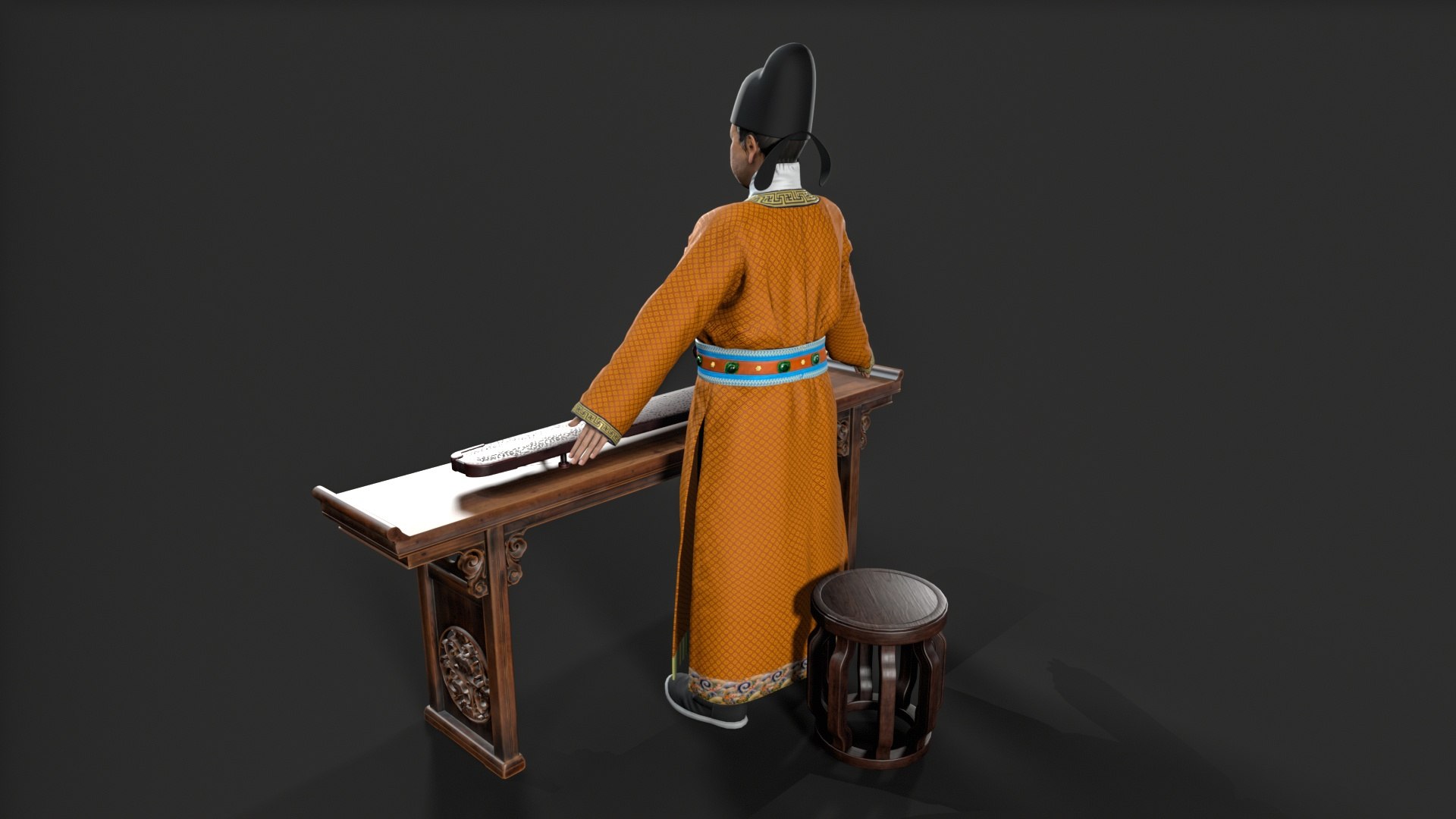 Ancient China Zither Musical Instrument 3D Model - TurboSquid 2365736