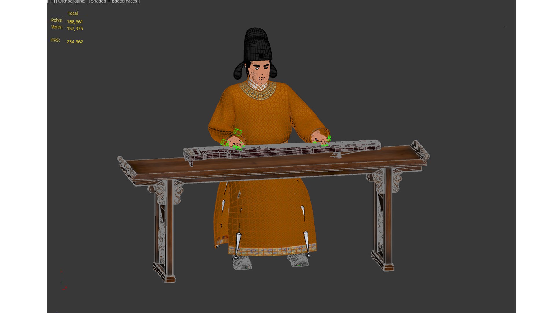 Ancient China Zither Musical Instrument 3D Model - TurboSquid 2365736