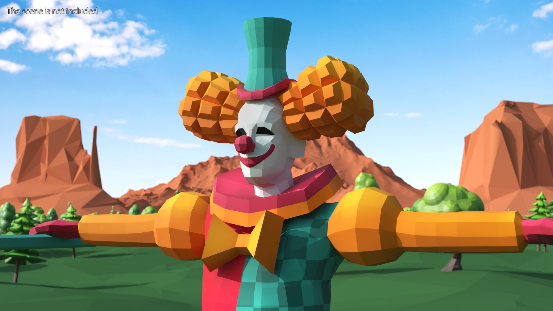 3D Clown Low Poly Rigged model - TurboSquid 2183830