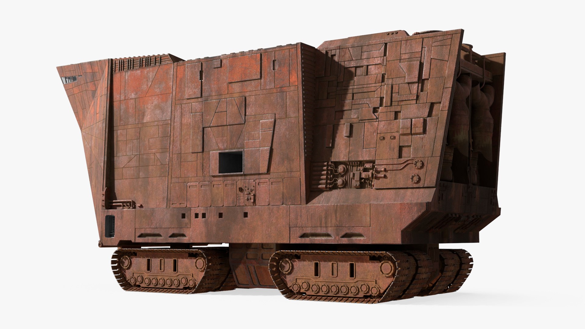 Star Wars Jawa Sandcrawler Carrier Rusty Old Simplified 3D Model ...