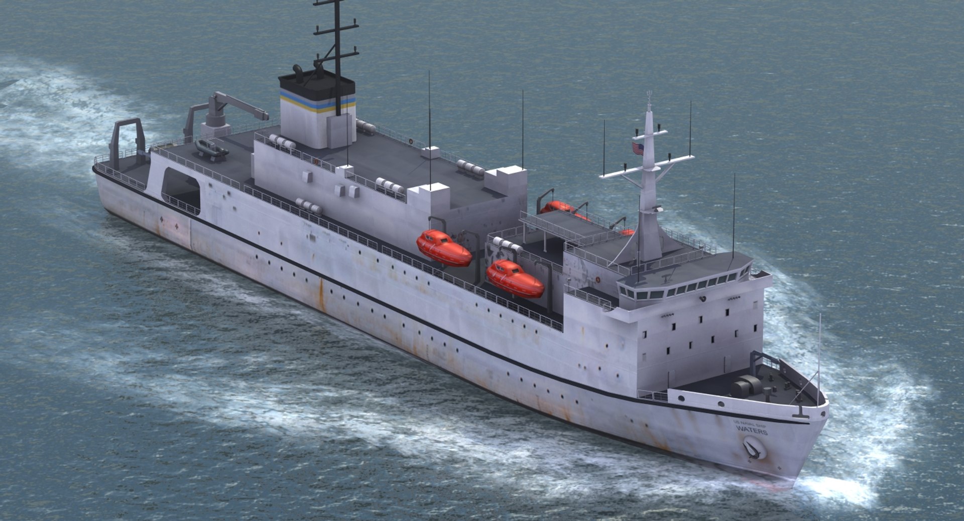 3D Usns Waters T-ags-45 - TurboSquid 1494086