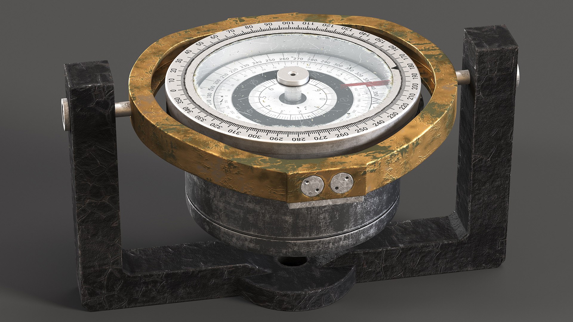 Steel Old Compass For Ship 3D Model - TurboSquid 1992158