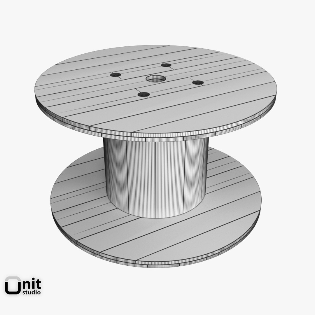 Reel Wood Industrial 3d 3ds