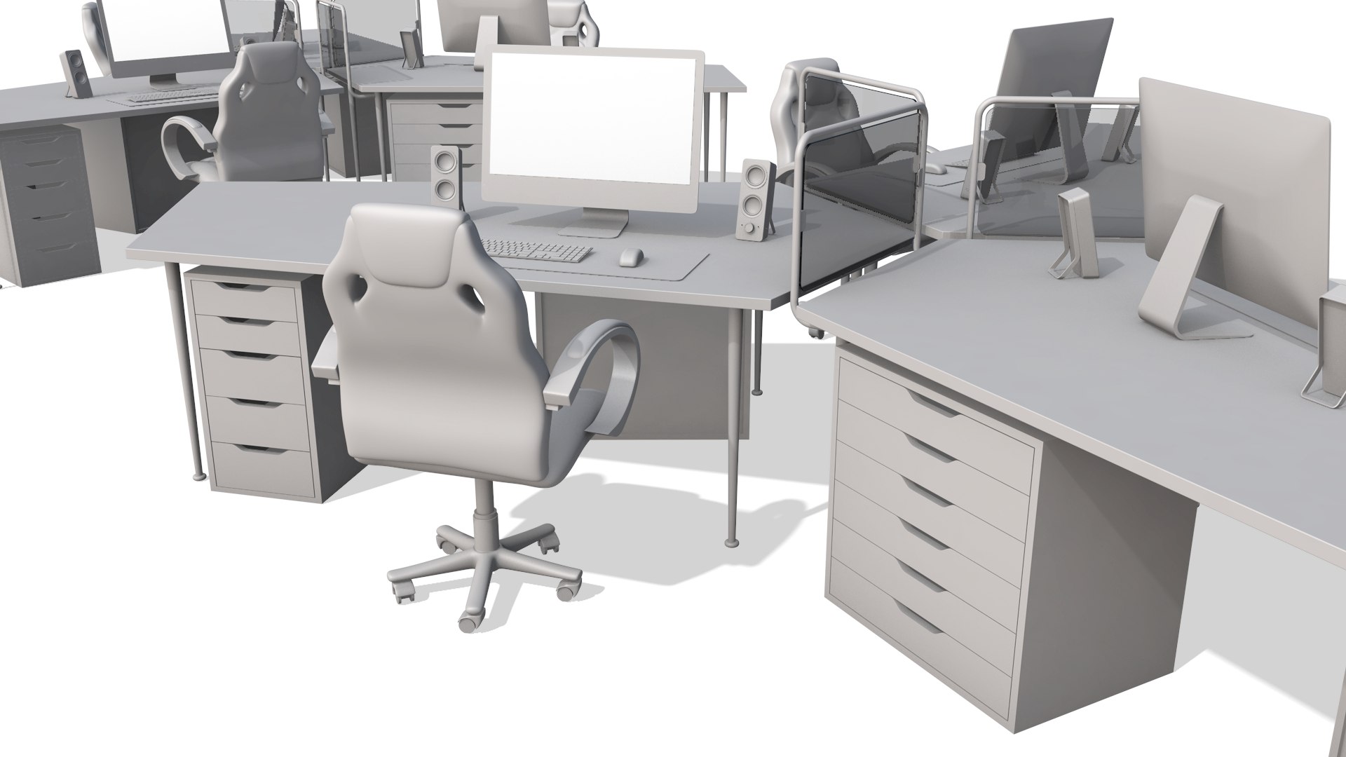 3D WORK STATION - TurboSquid 1818002