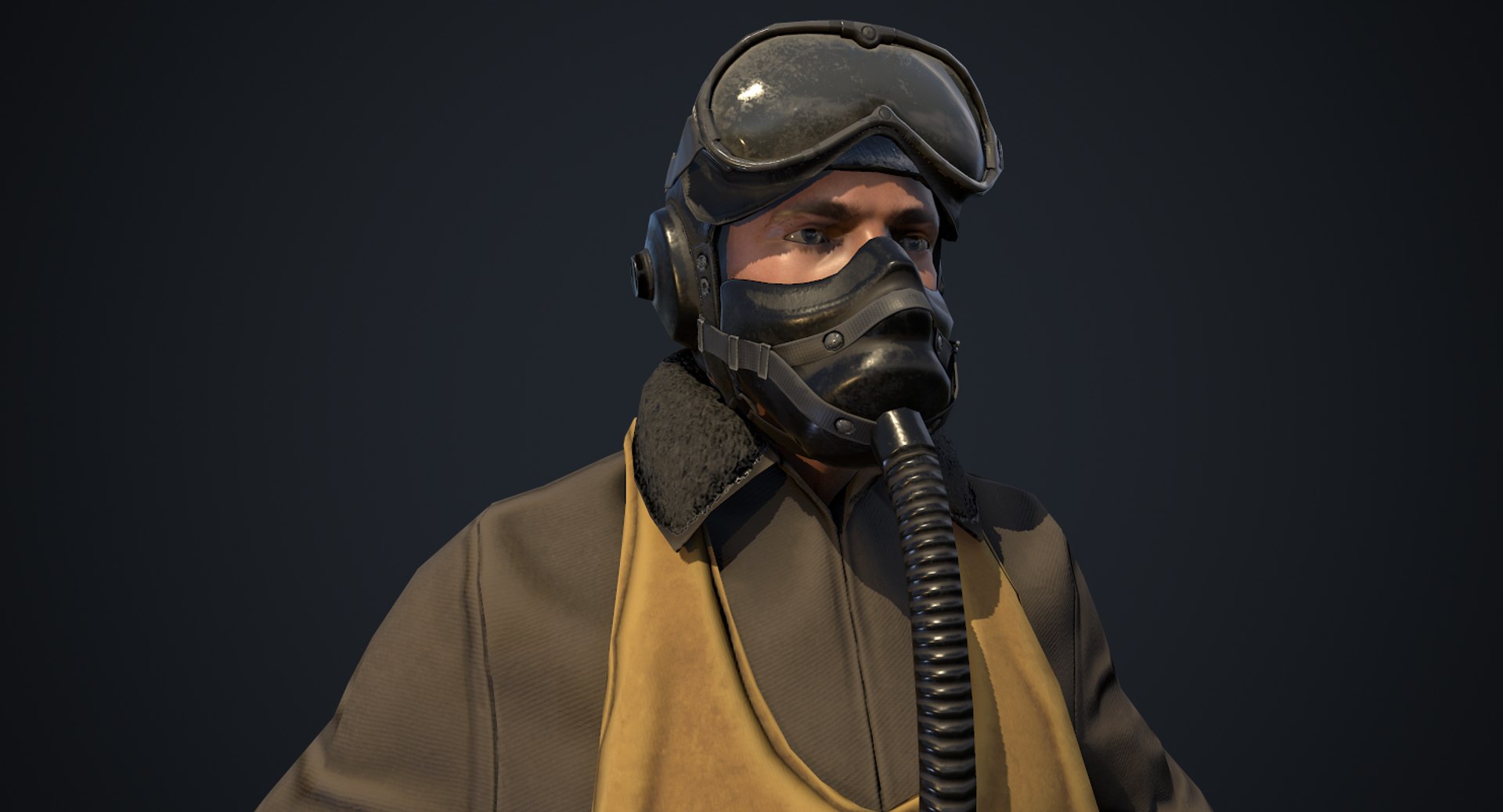 World War Pilot Rigged 3D Model - TurboSquid 1230485