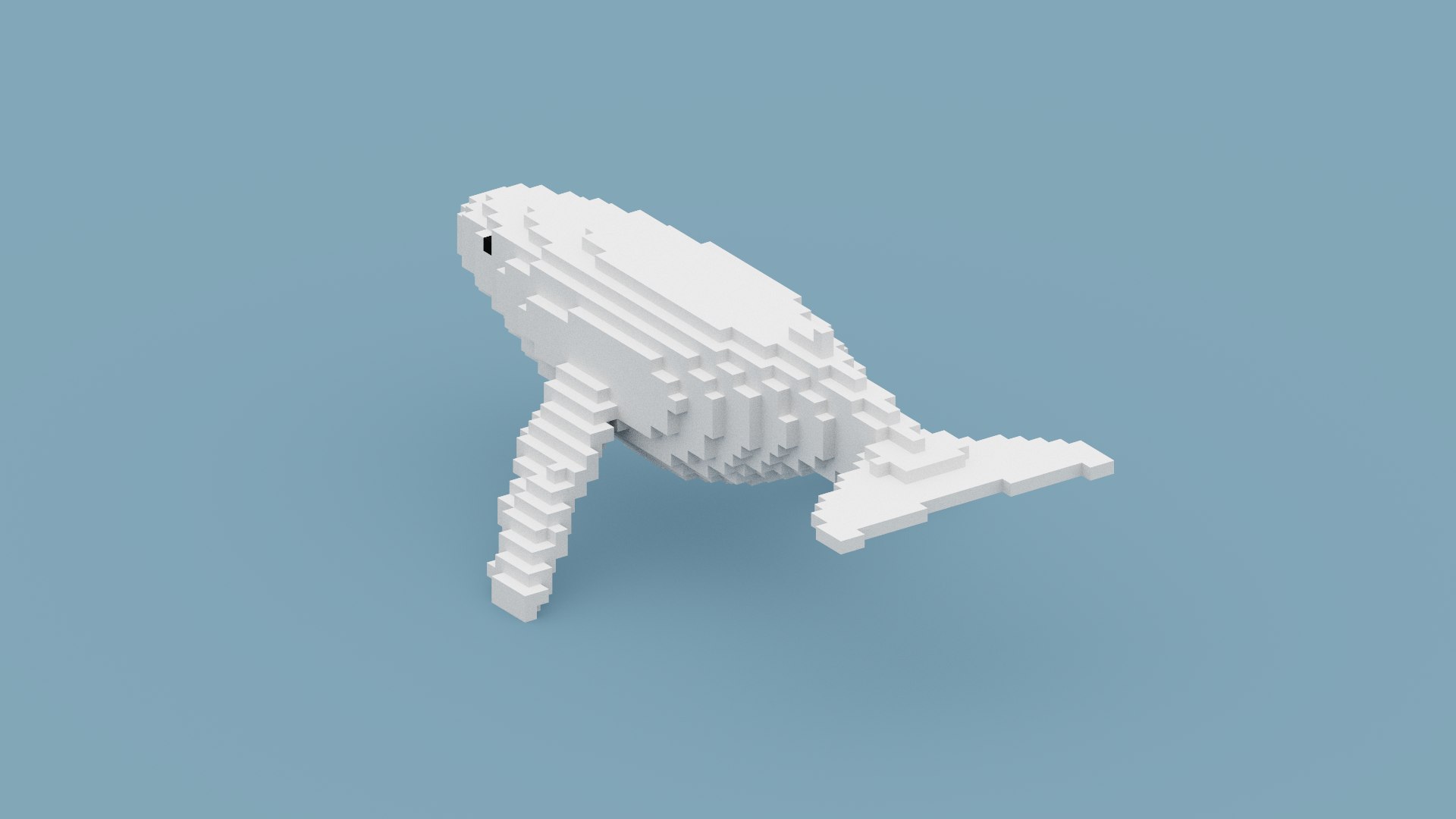 Voxel White Whale 3D - TurboSquid 1953245