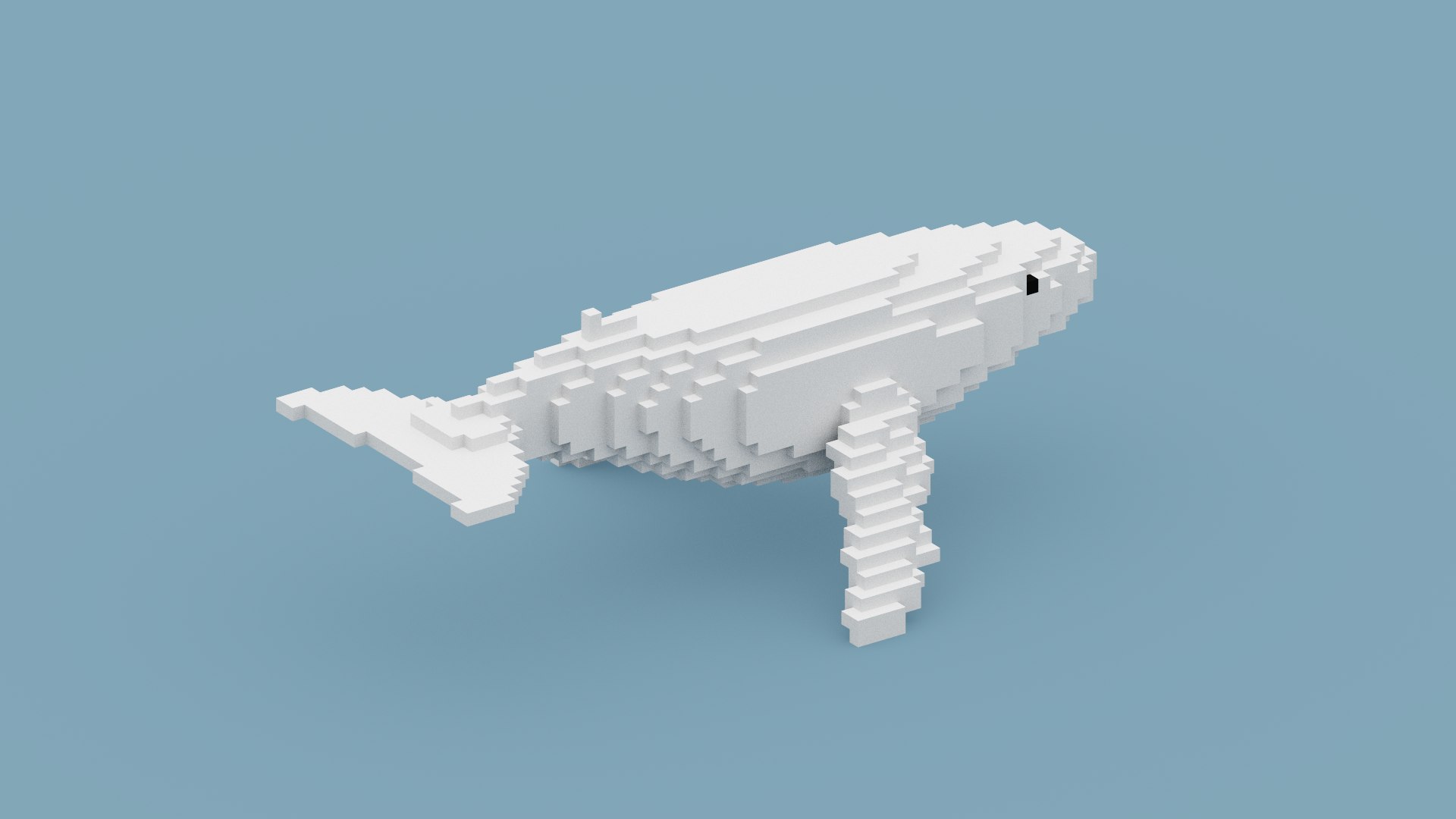Voxel White Whale 3D - TurboSquid 1953245