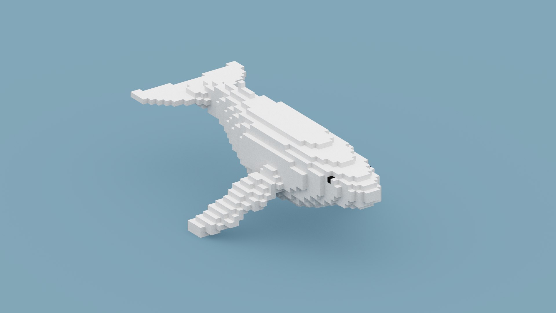 Voxel White Whale 3D - TurboSquid 1953245
