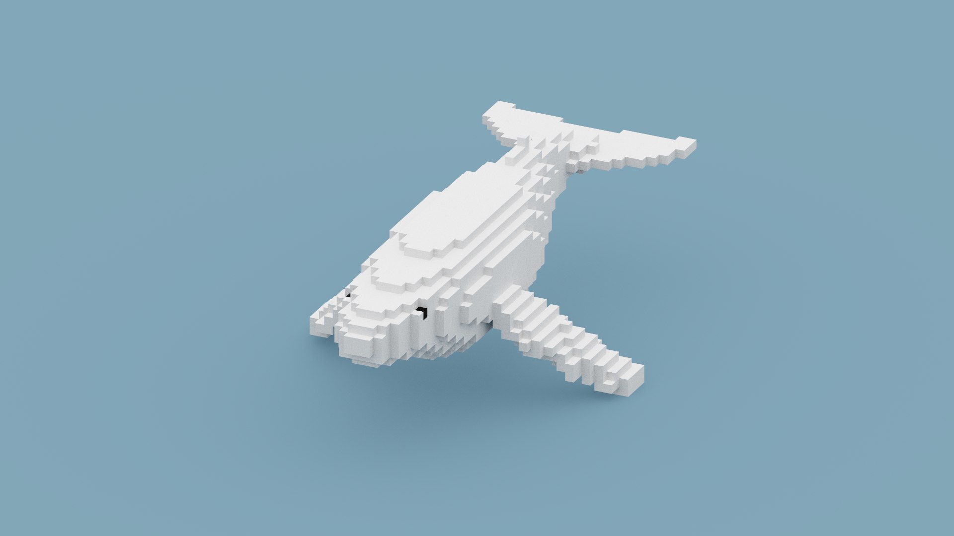 Voxel White Whale 3D - TurboSquid 1953245