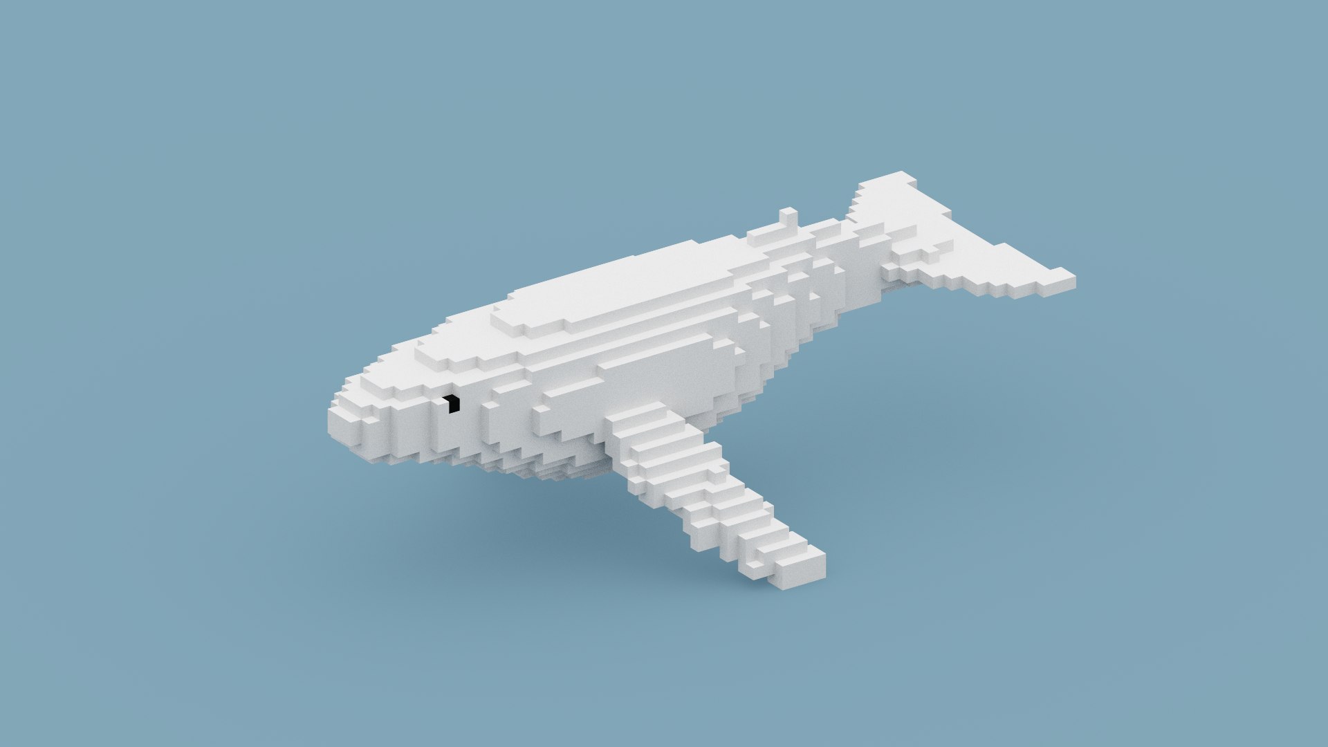 Voxel White Whale 3D - TurboSquid 1953245