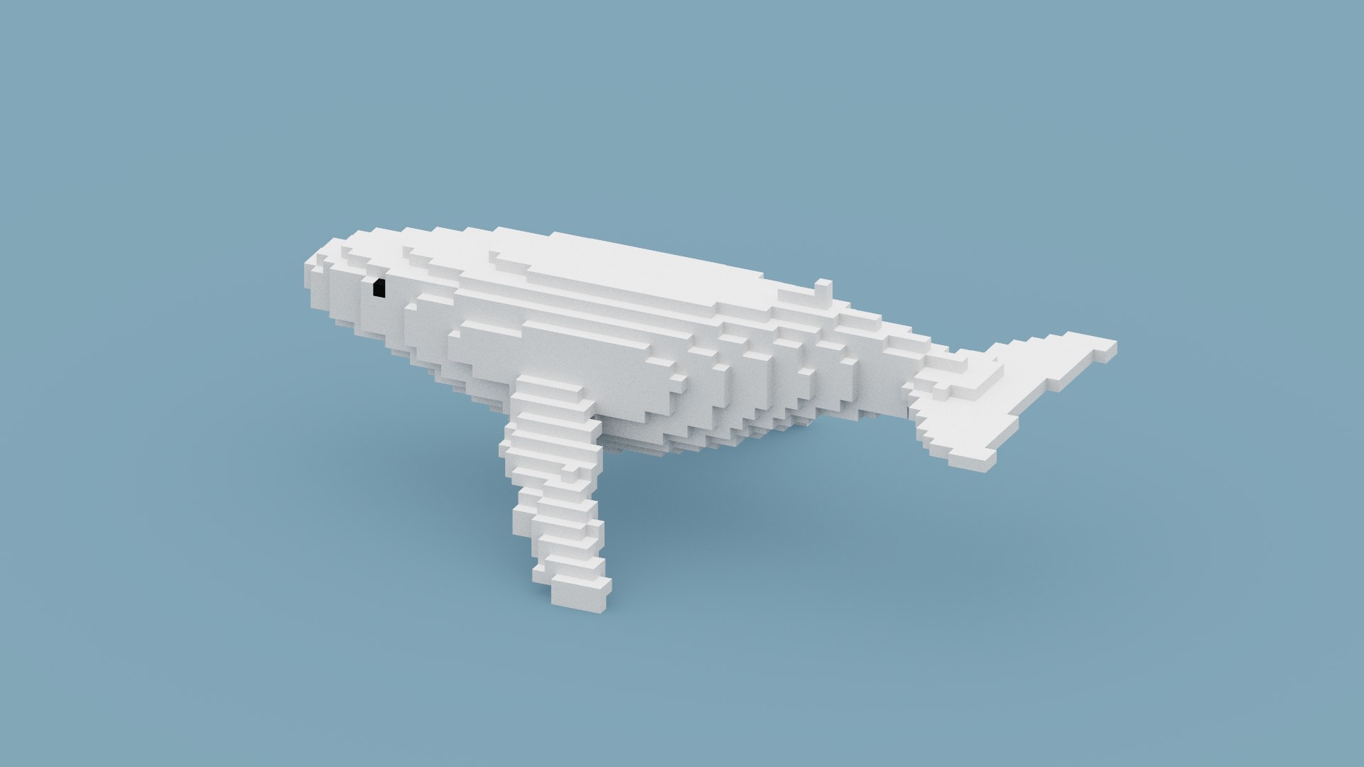 Voxel White Whale 3D - TurboSquid 1953245