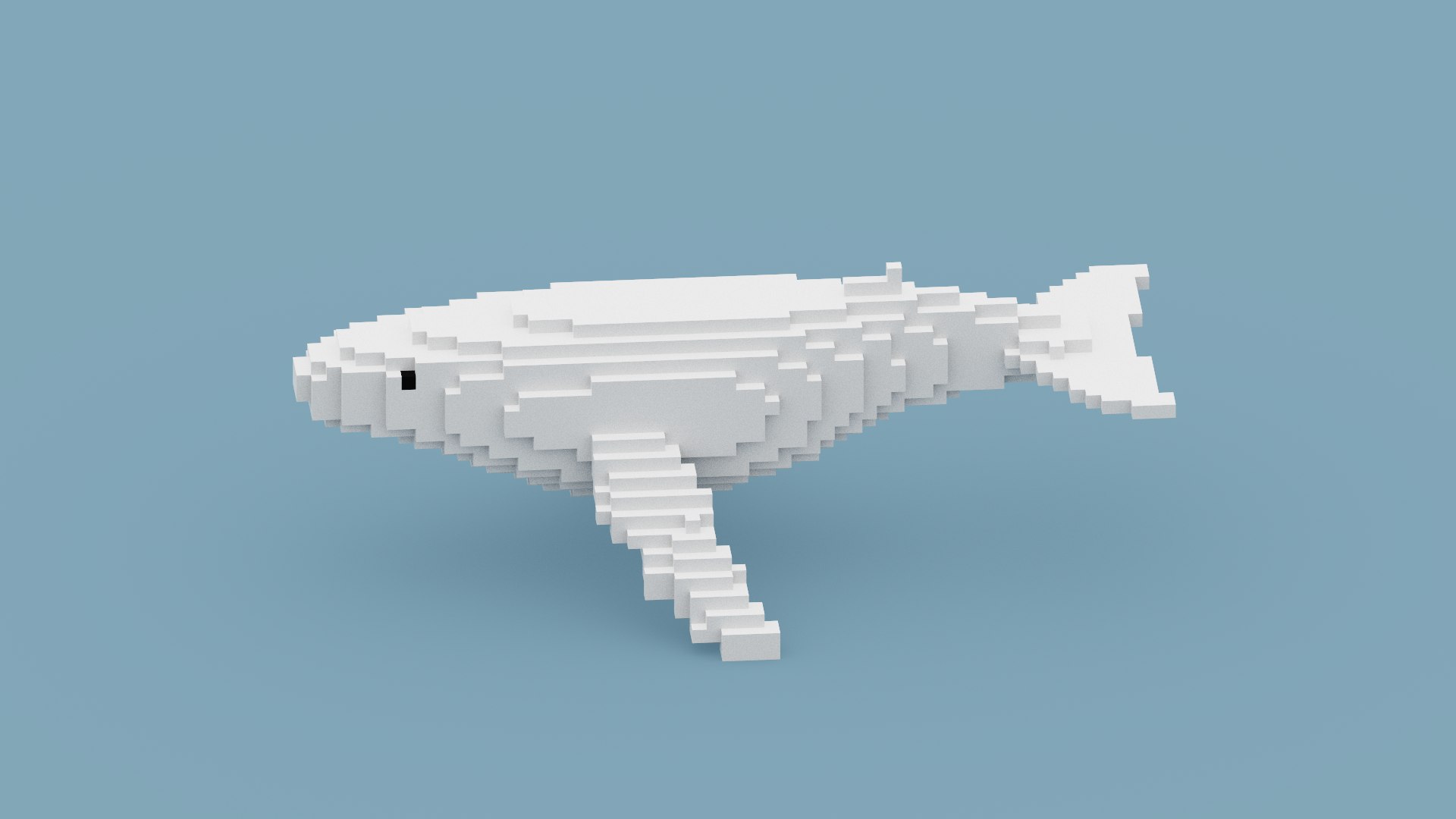 Voxel White Whale 3D - TurboSquid 1953245