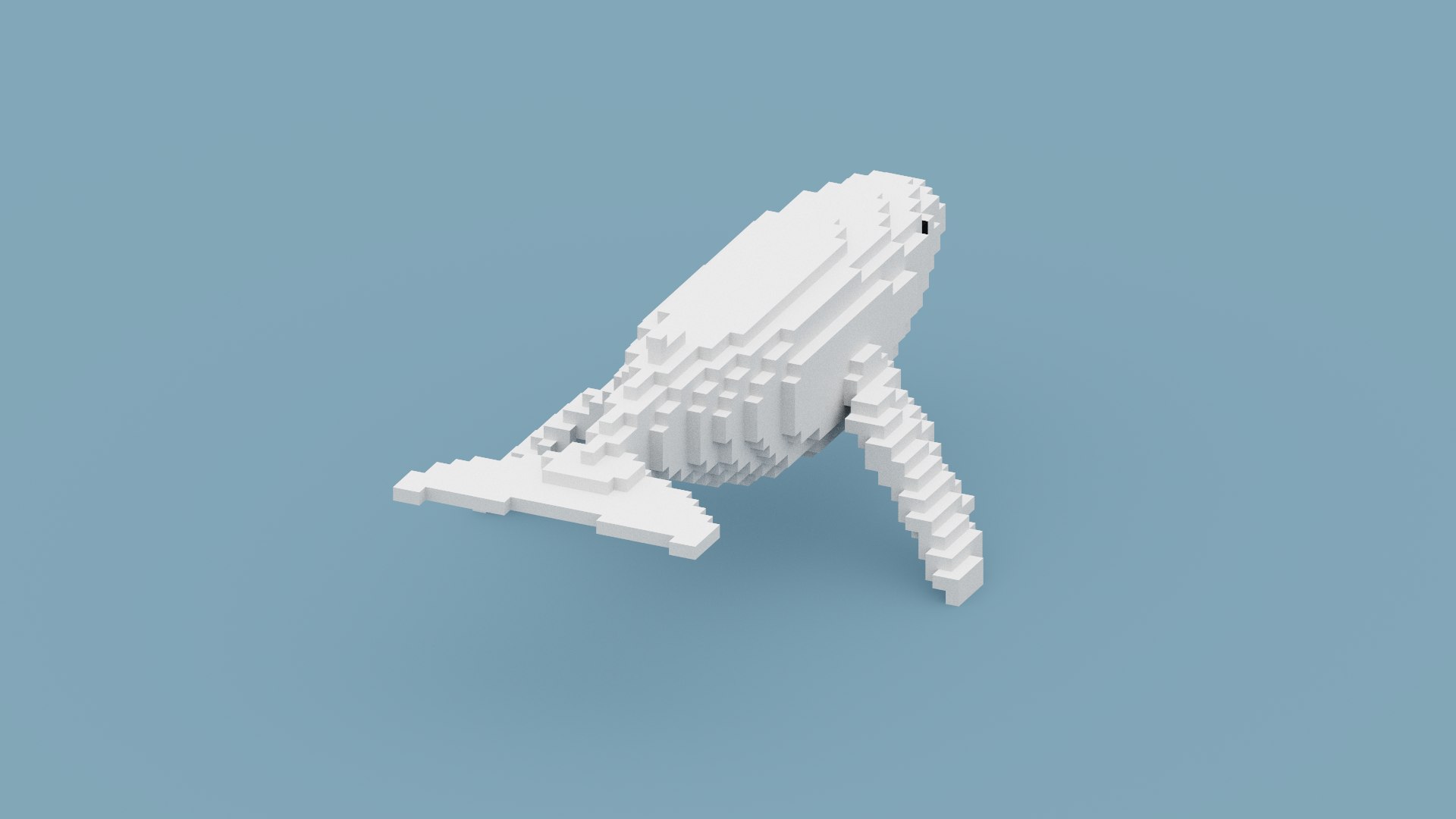 Voxel White Whale 3D - TurboSquid 1953245