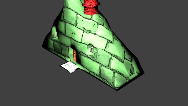 cute simple house 3d model