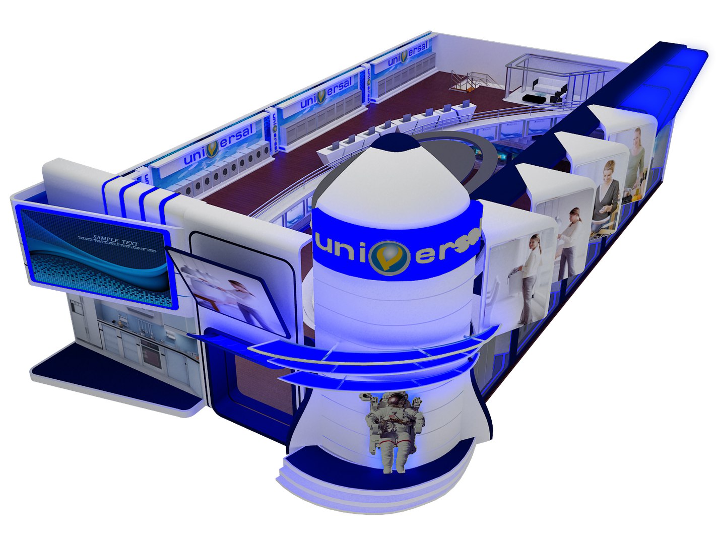 3D Fair Tent Exhibition - TurboSquid 1639524