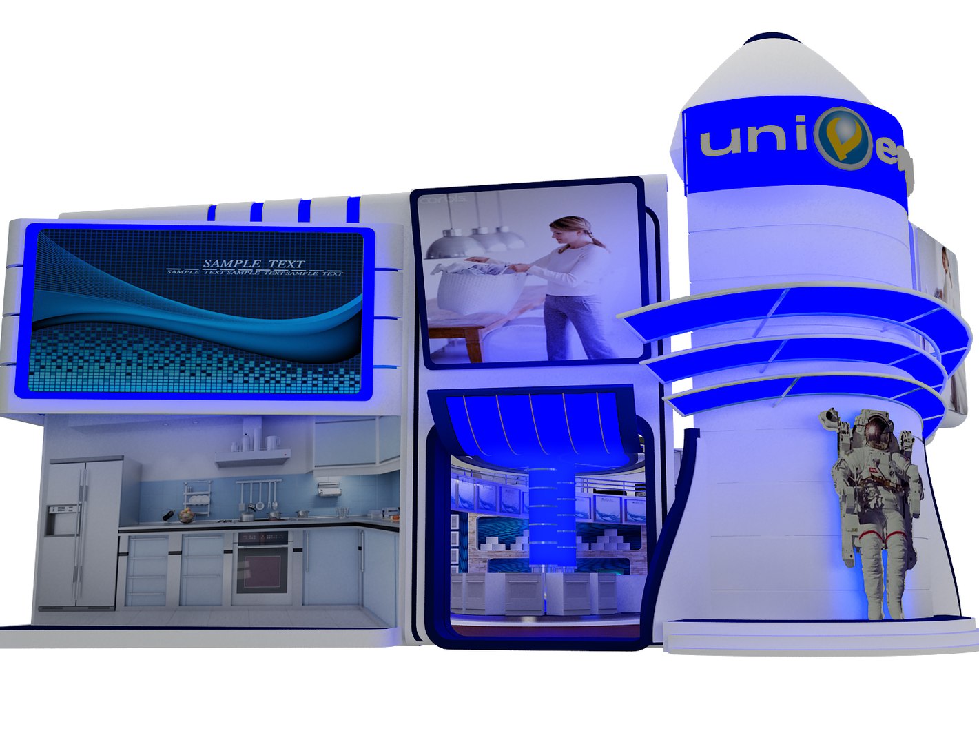 3D Fair Tent Exhibition - TurboSquid 1639524