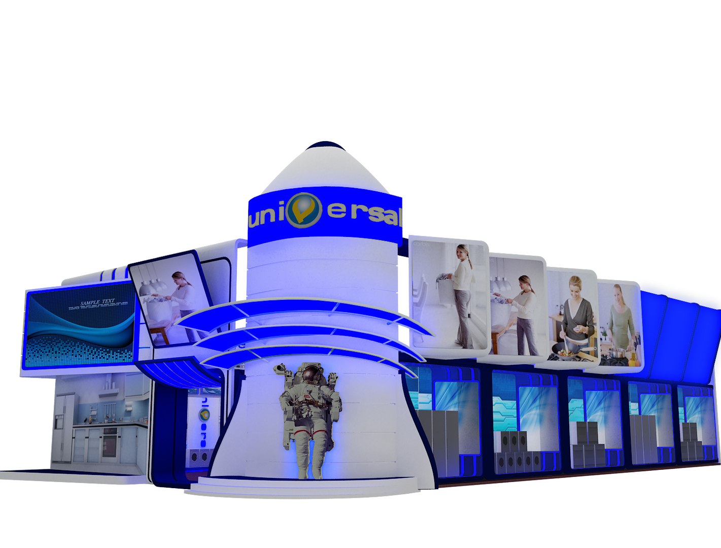 3D fair tent exhibition - TurboSquid 1639524