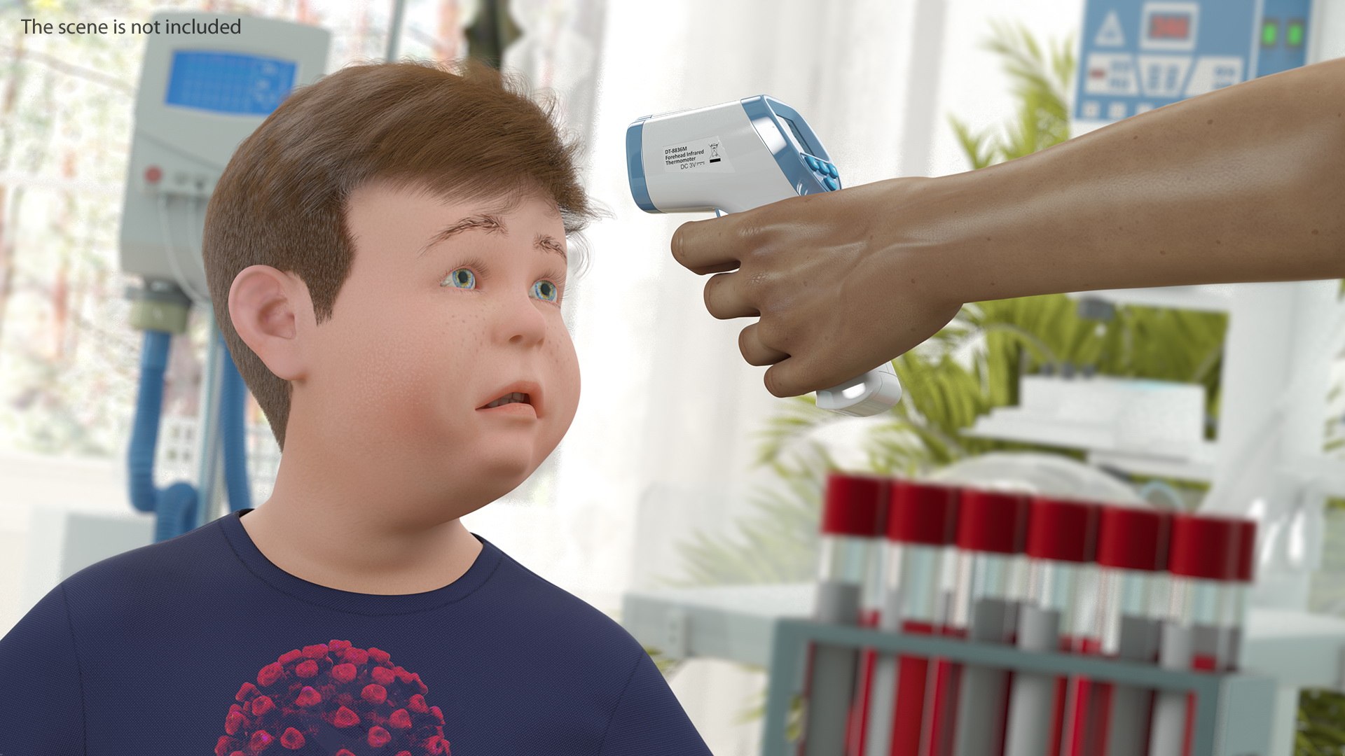 3D Infrared Forehead Thermometer Hand - TurboSquid 1551363