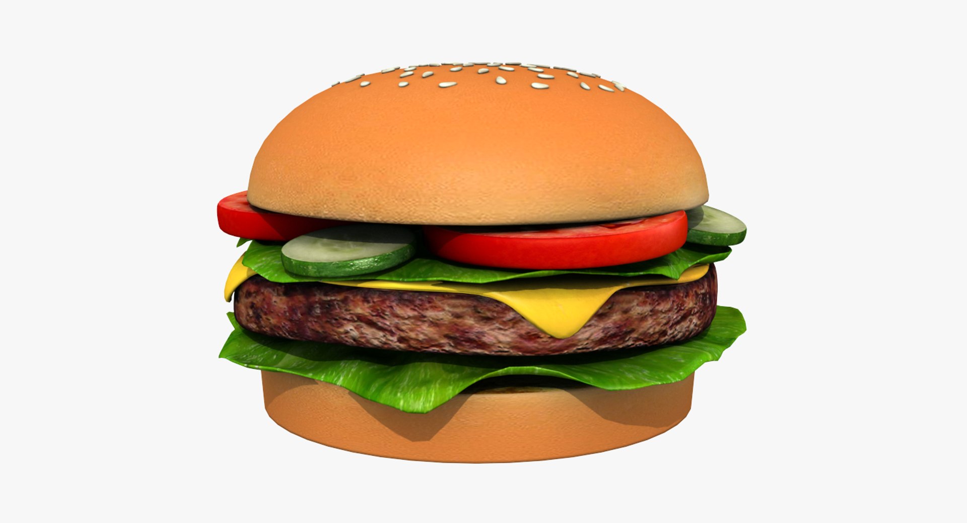 3d Burger Cheeseburger
