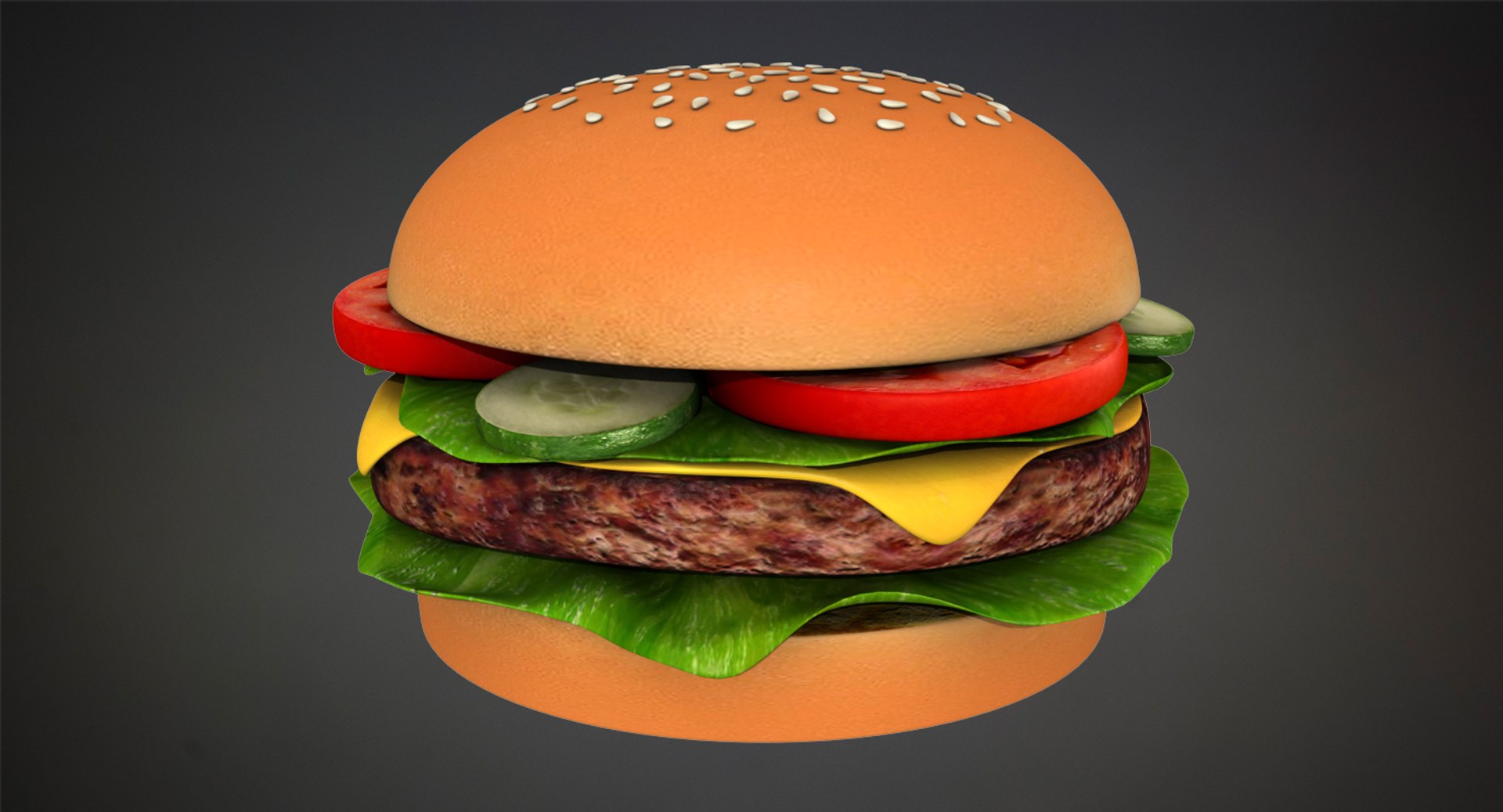 3d Burger Cheeseburger