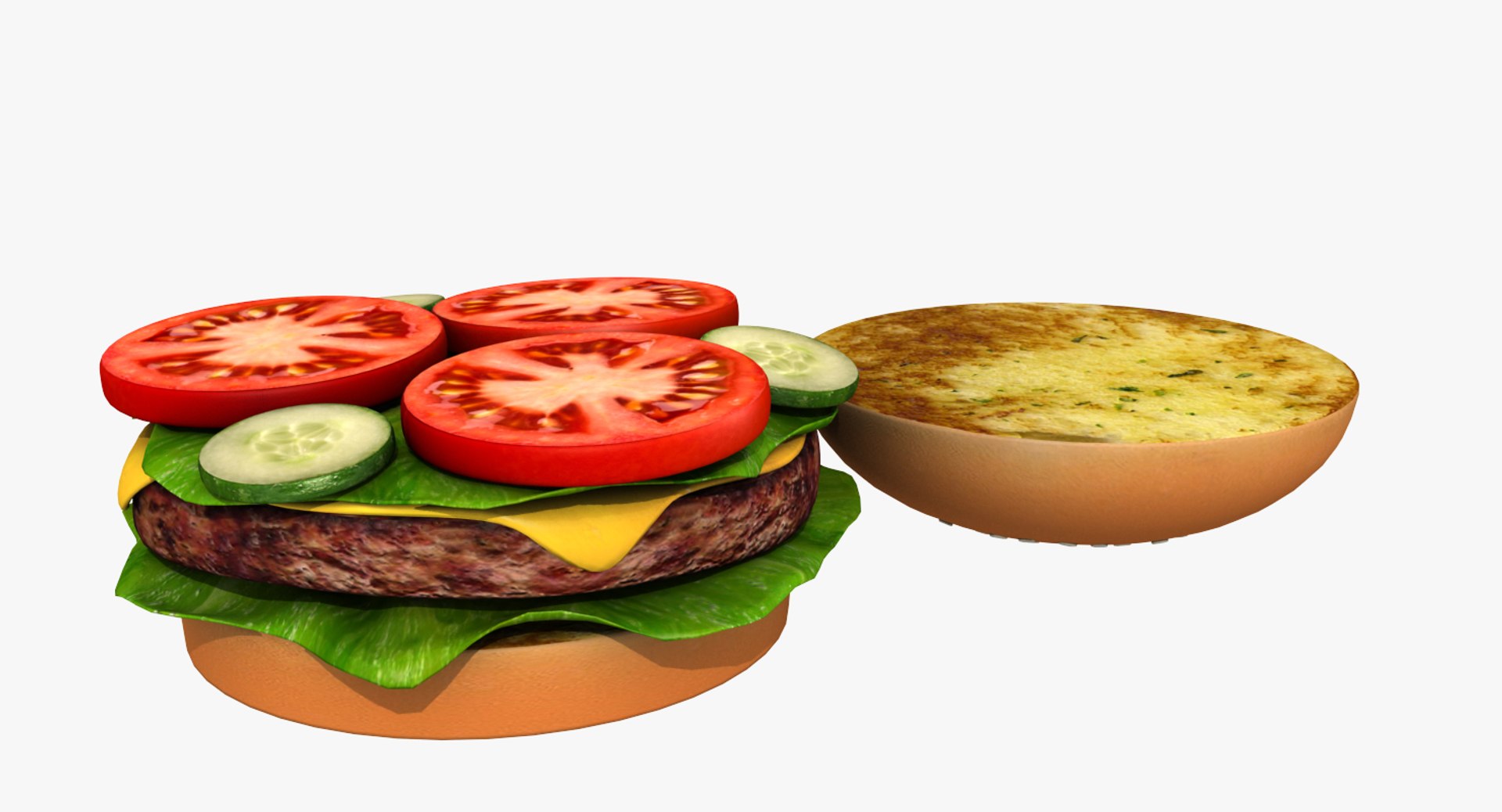 3d Burger Cheeseburger