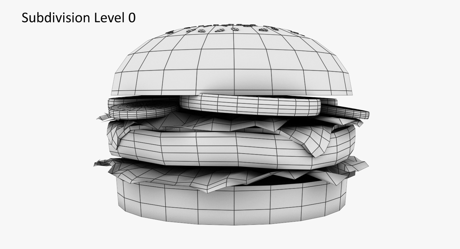 3d Burger Cheeseburger