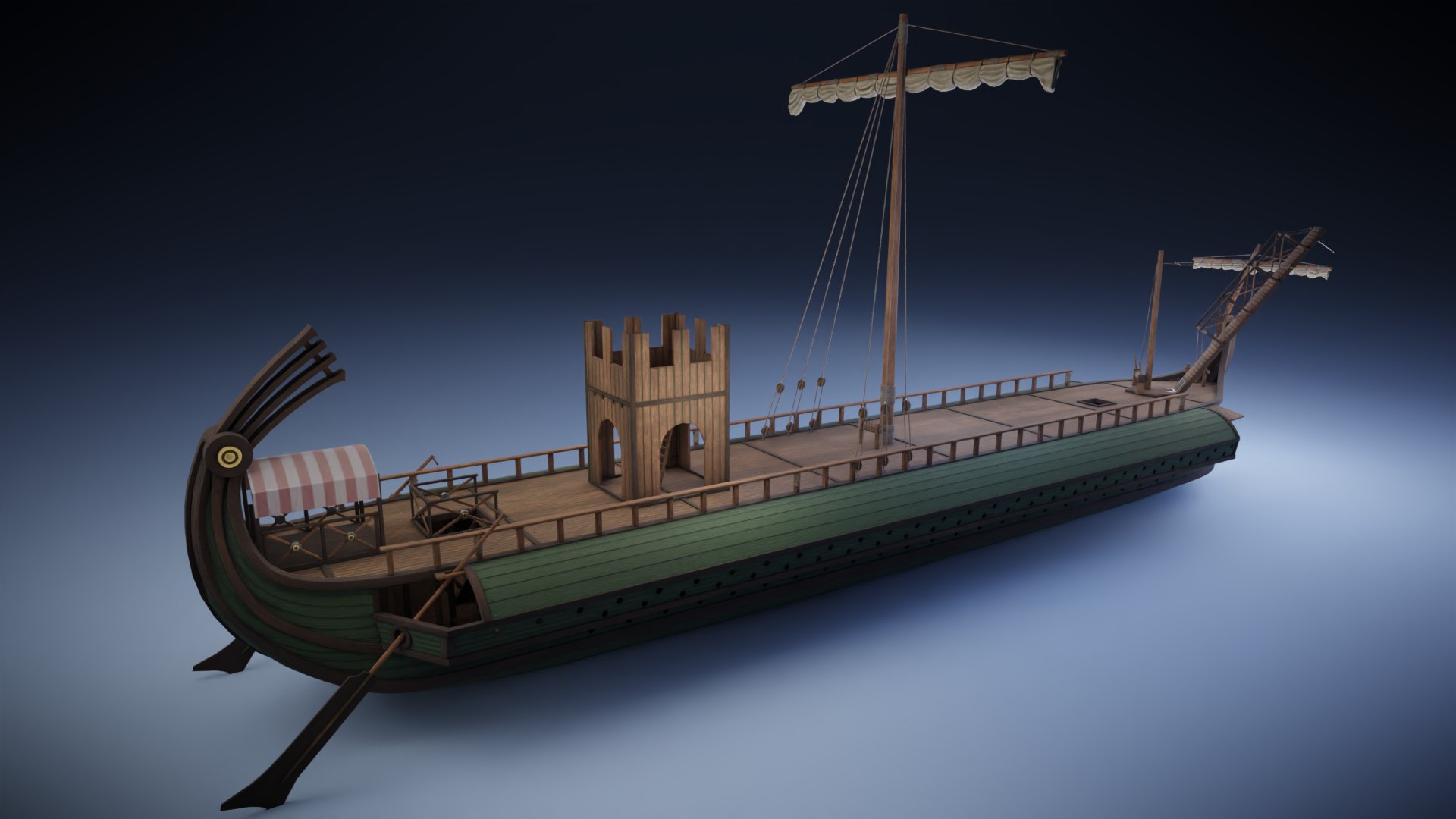 Roman Trireme model - TurboSquid 2036492