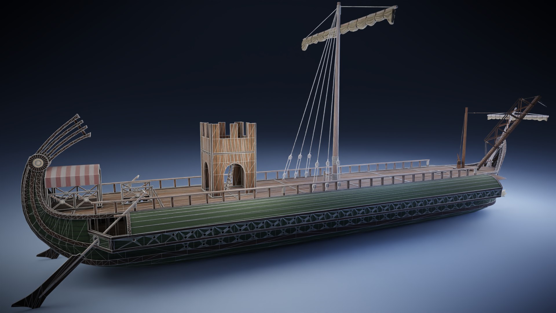 Roman Trireme model - TurboSquid 2036492