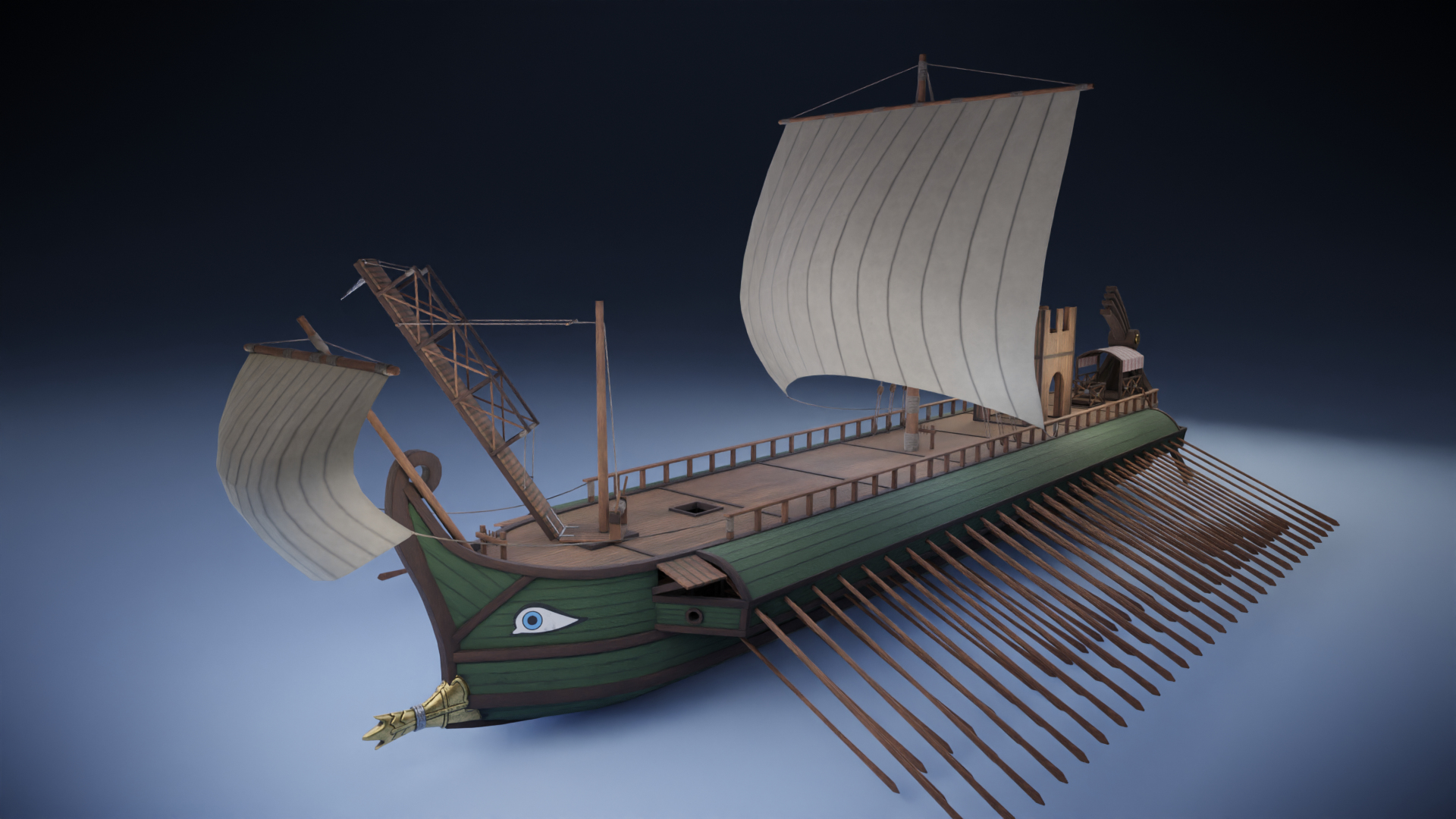 Roman Trireme model - TurboSquid 2036492