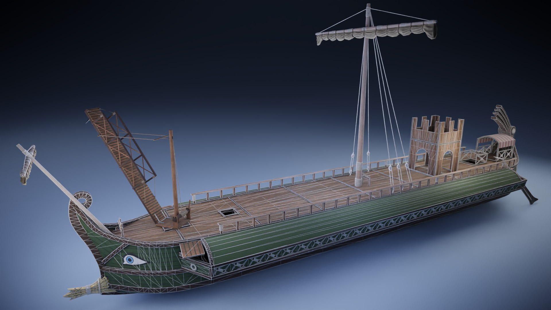 Roman Trireme model - TurboSquid 2036492