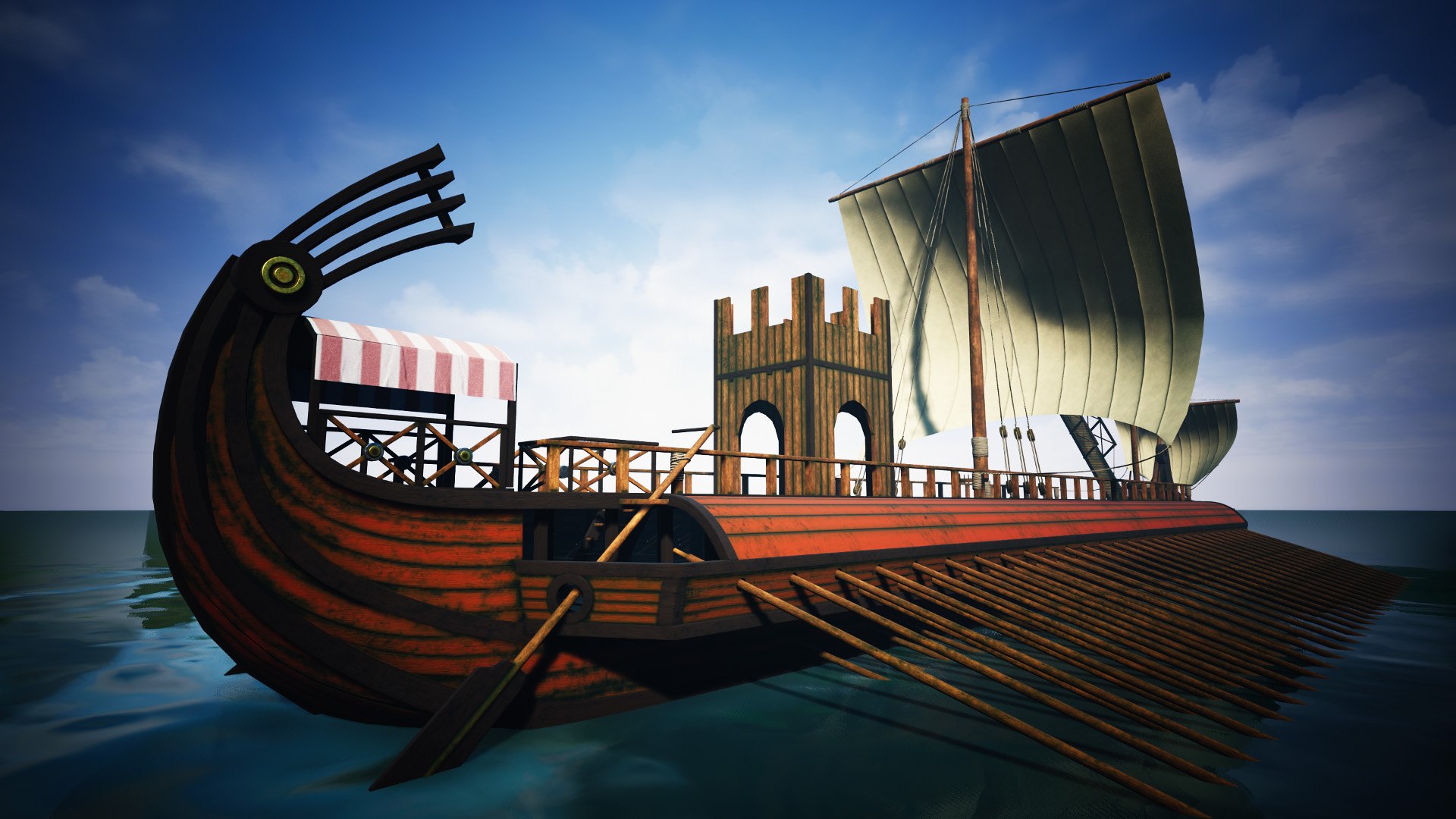 Roman Trireme model - TurboSquid 2036492