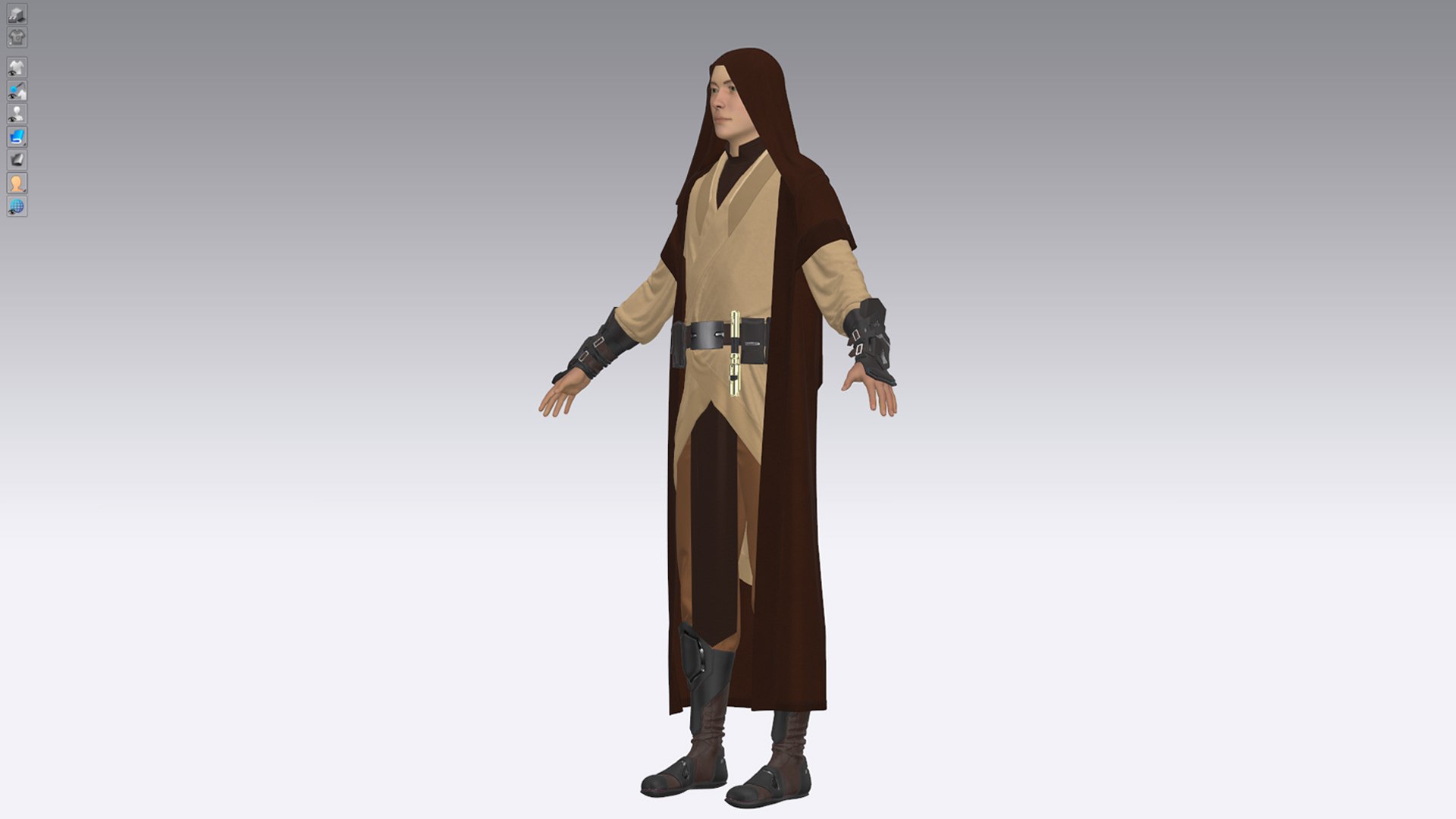 3D Fantastic Jedi Costume Sci Fi Model - TurboSquid 1816908