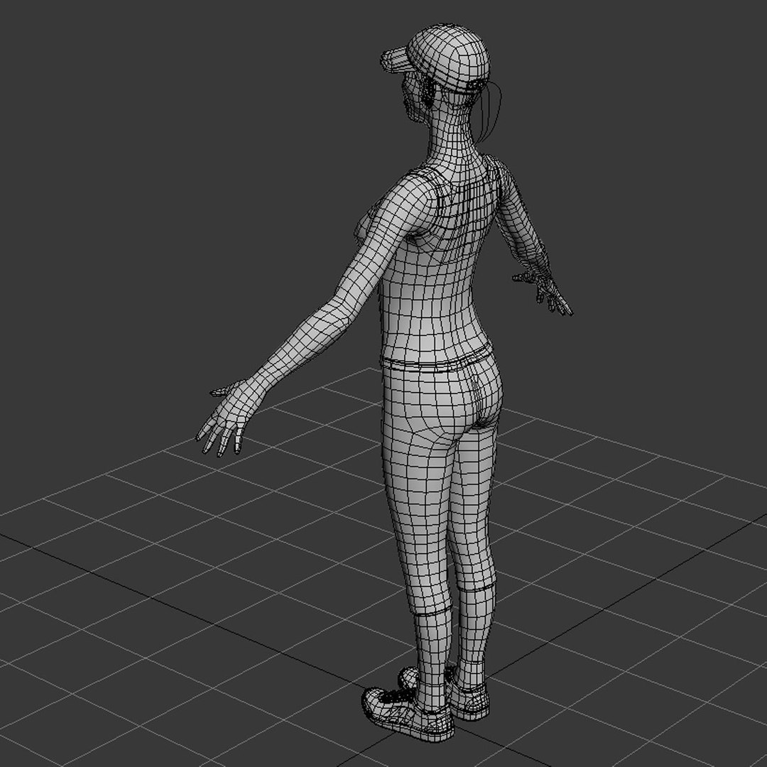 3d Model Runner Woman