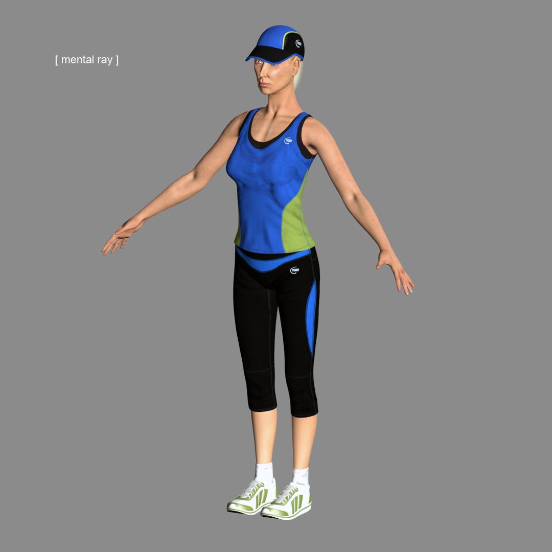 3d Model Runner Woman