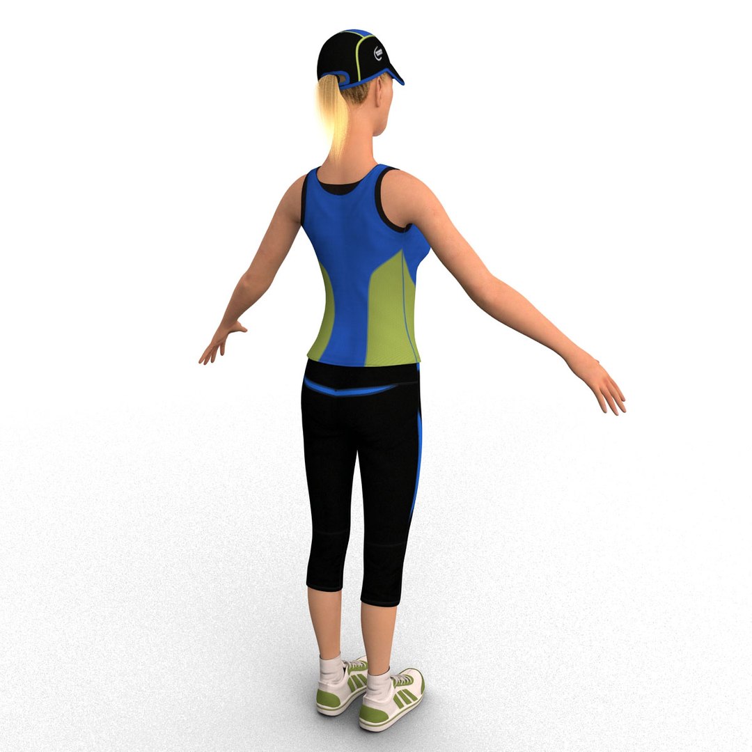 3d Model Runner Woman