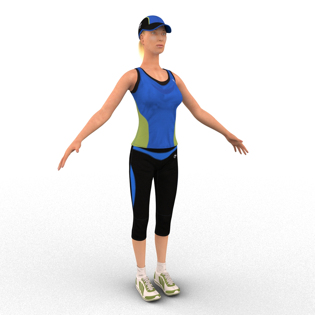 3d Model Runner Woman