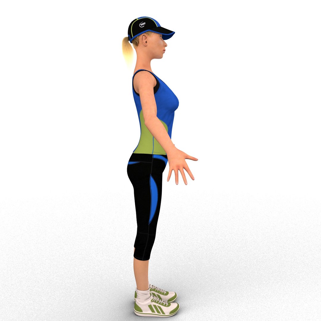 3d Model Runner Woman