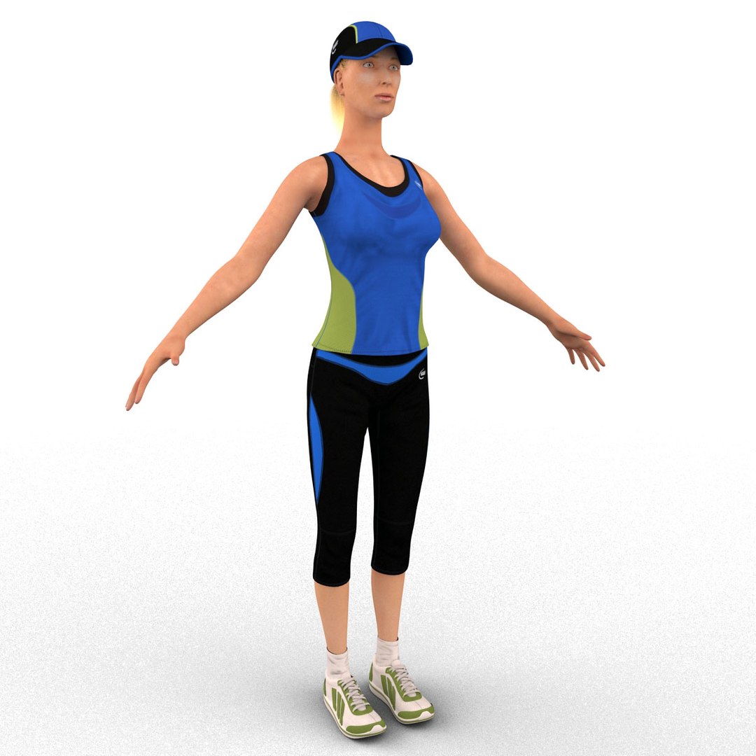 3d Model Runner Woman