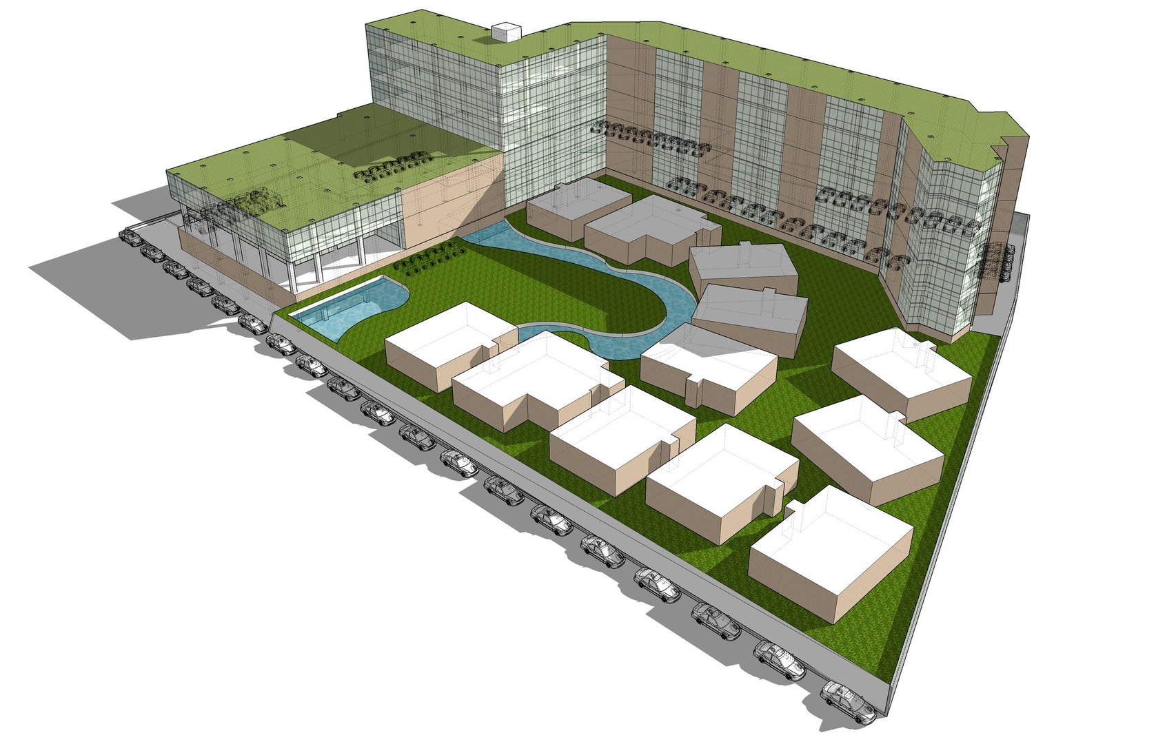 Hotel In Draft Concept 3D Model - TurboSquid 2072618