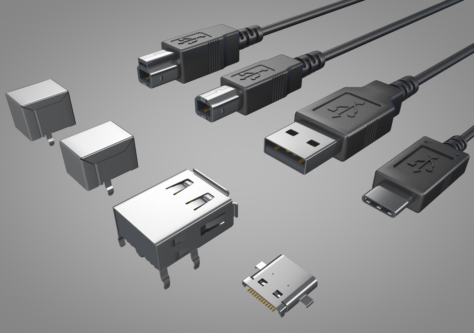 USB Connectors Pack 3D - TurboSquid 1863741