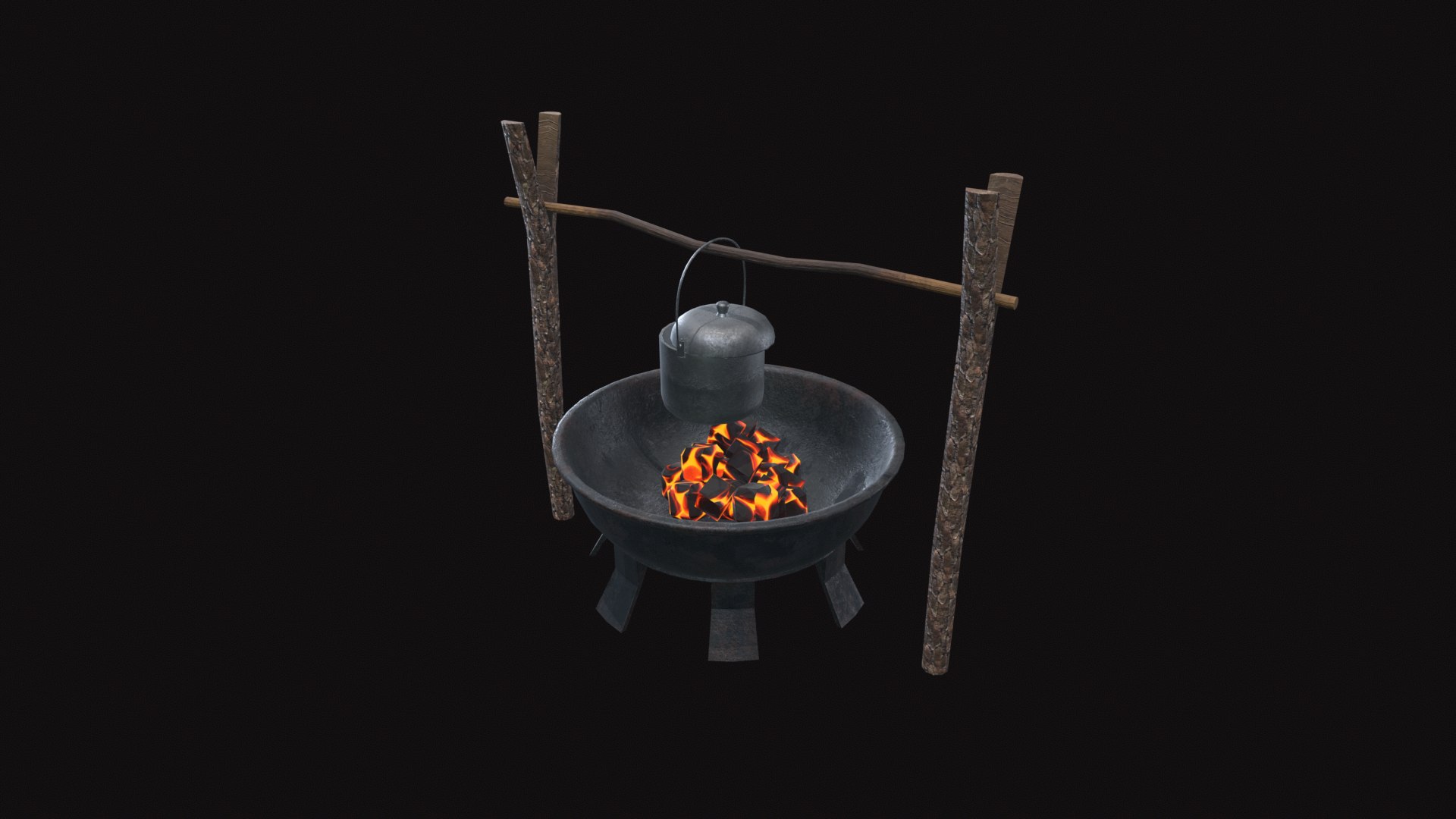 Medieval Fire Pit Model - TurboSquid 2317811