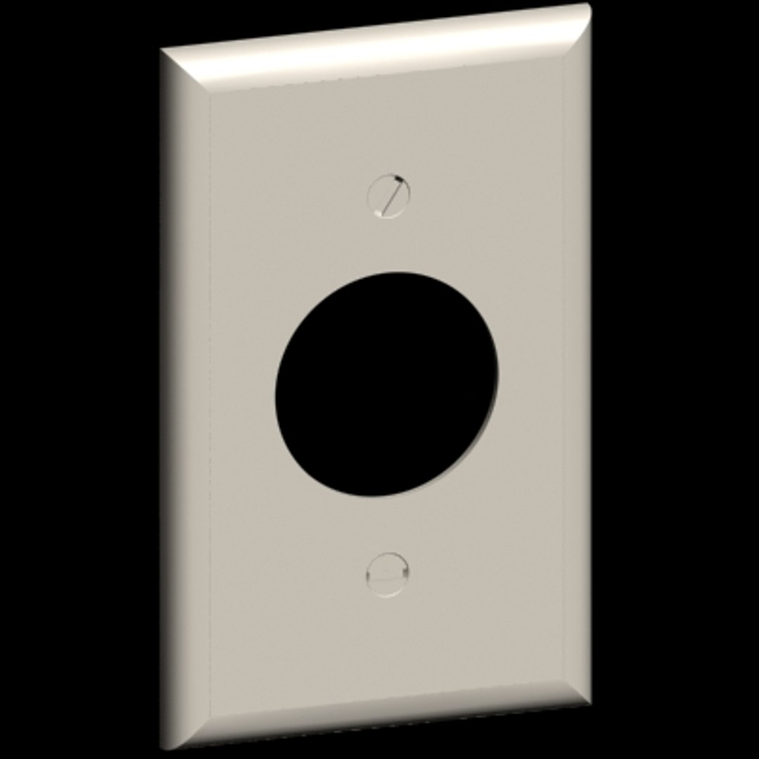 3d model outlet plate library electrical