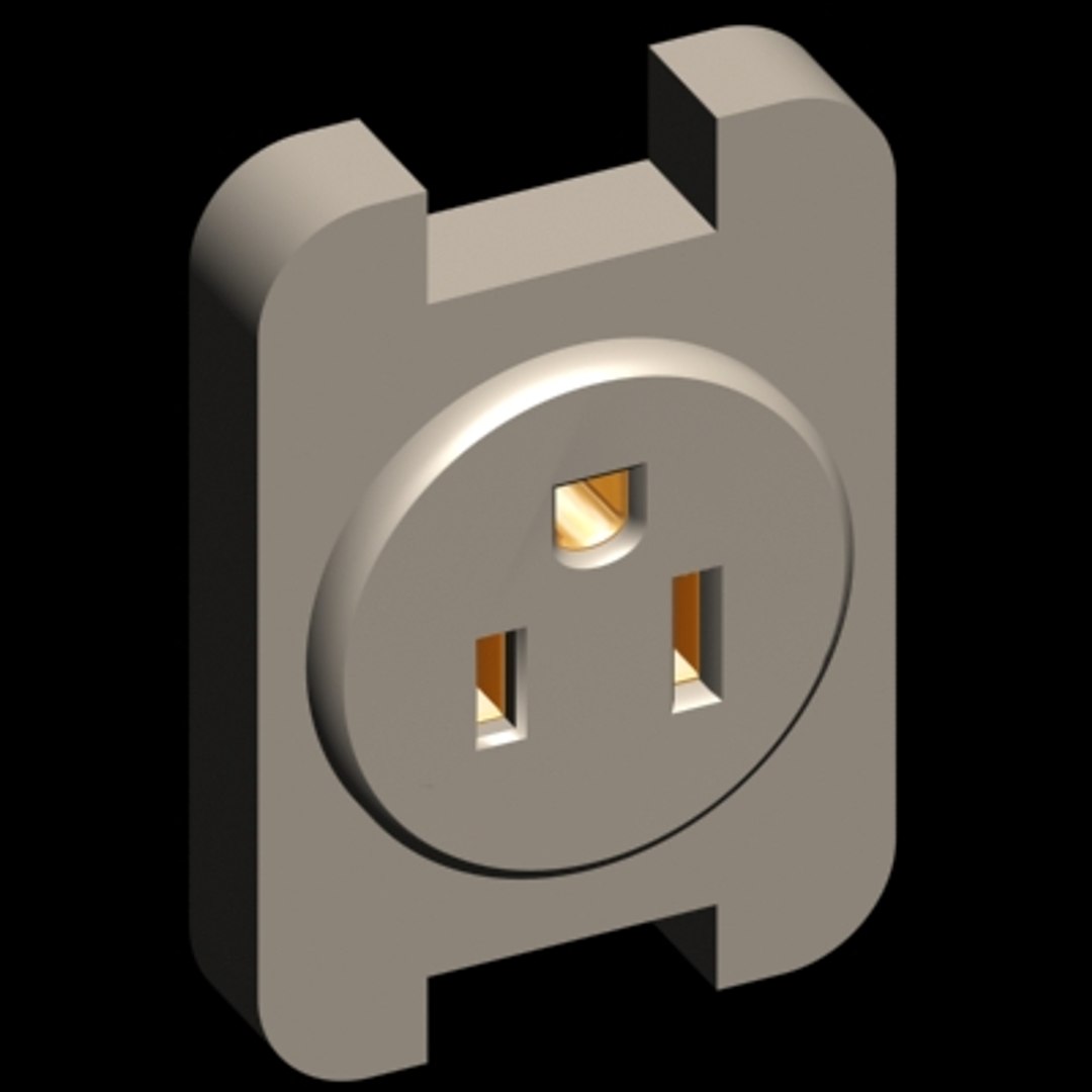 3d model outlet plate library electrical