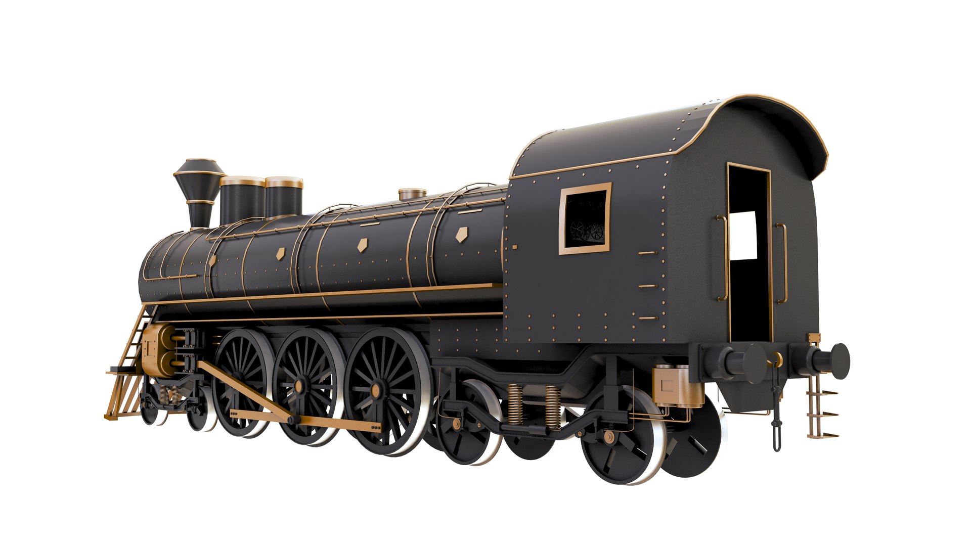3D steam train locomotive - TurboSquid 1512142