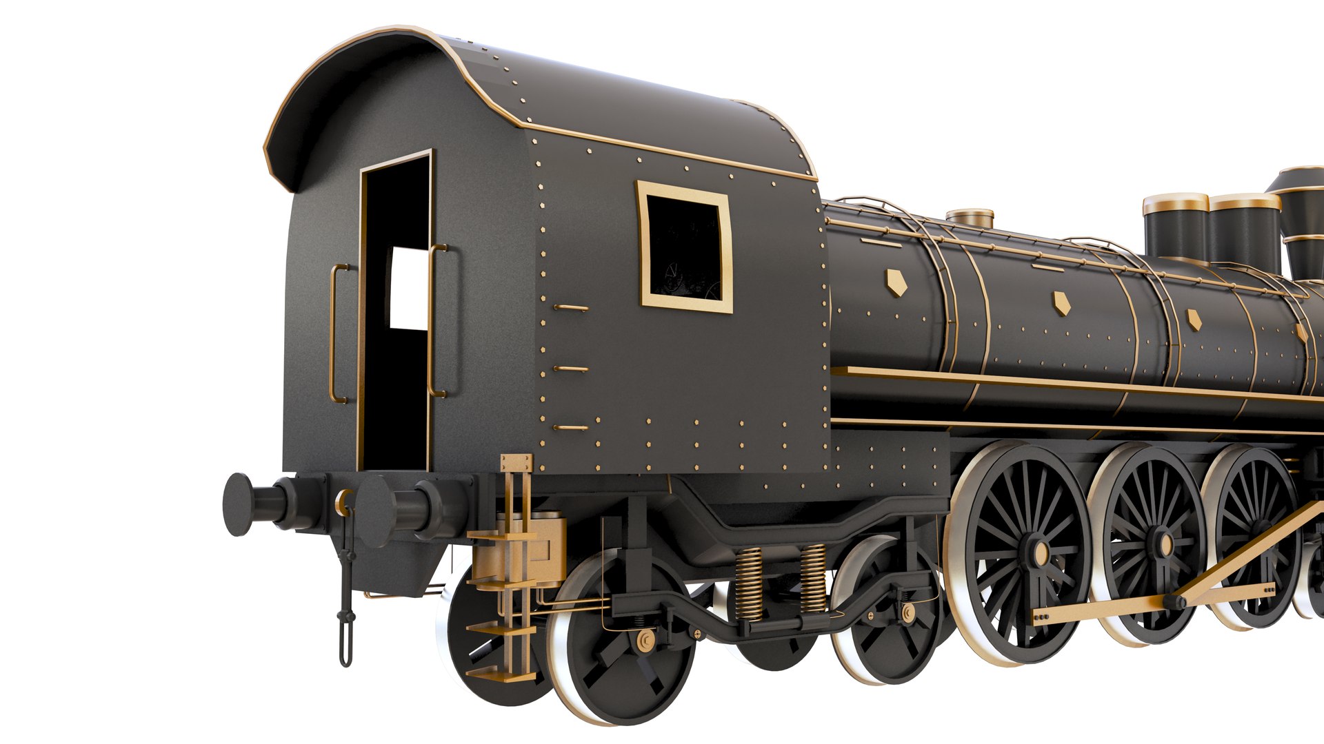 3D steam train locomotive - TurboSquid 1512142