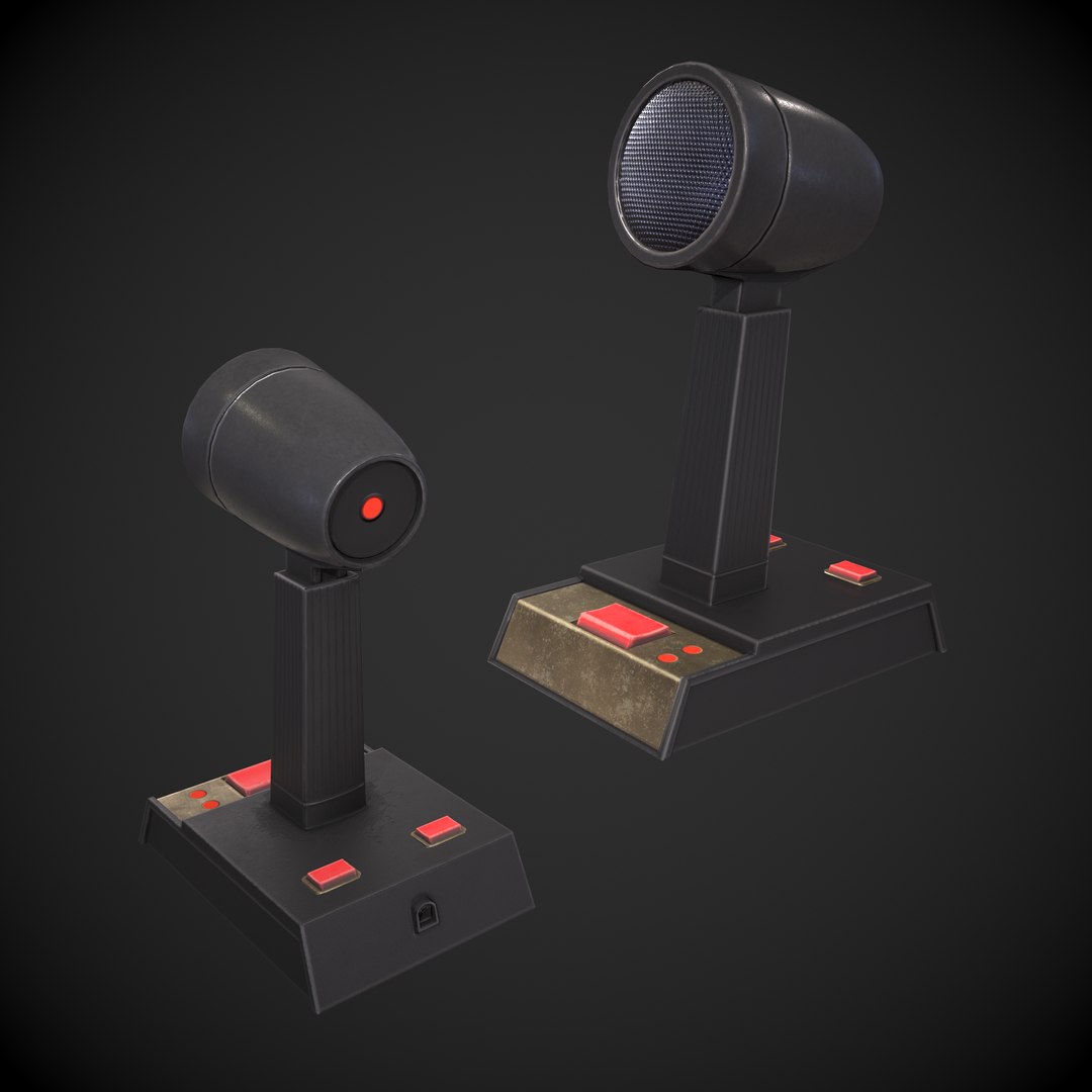 3D Vintage Radio Microphone Model - TurboSquid 1741695