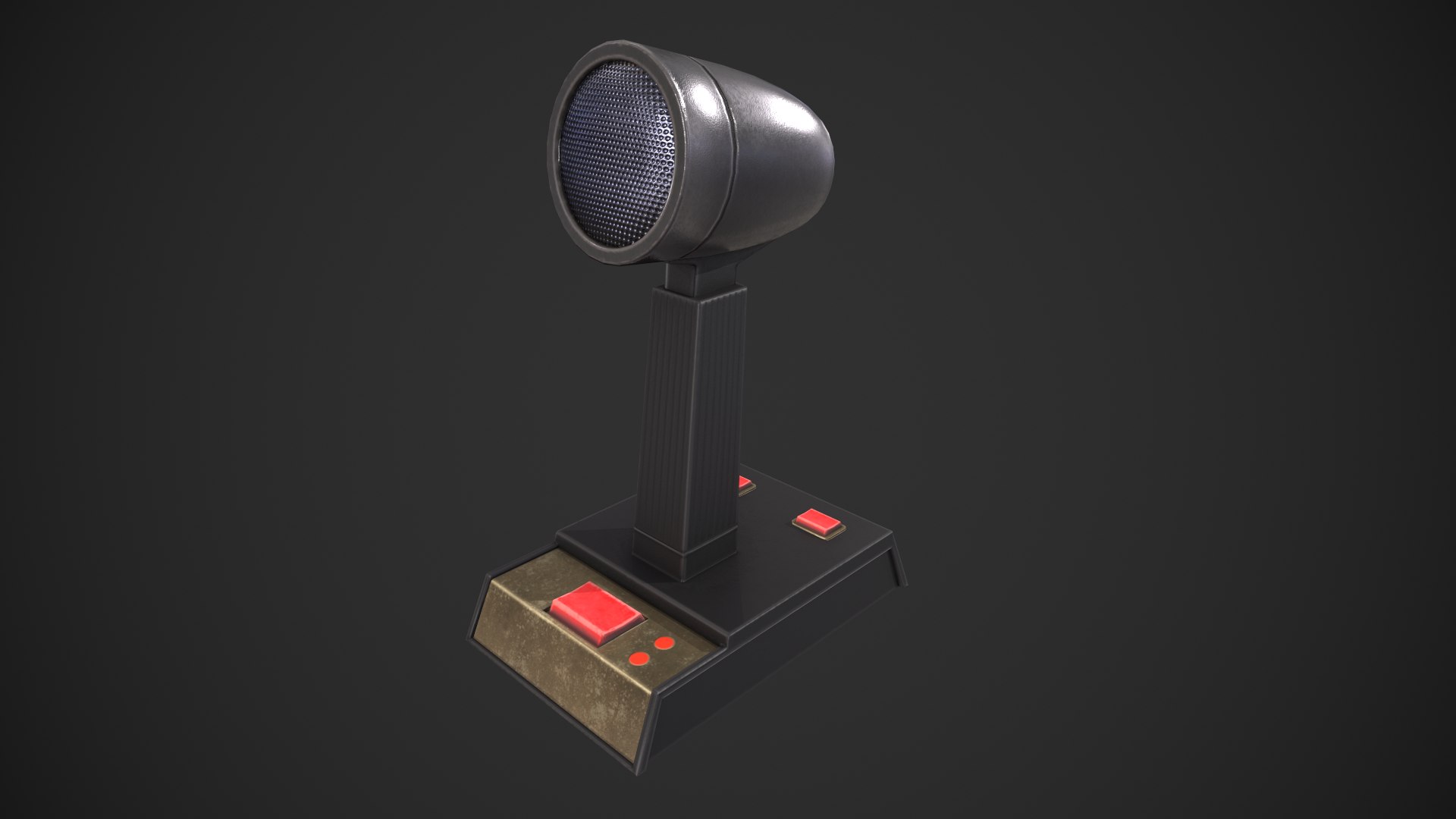 3D Vintage Radio Microphone Model - TurboSquid 1741695