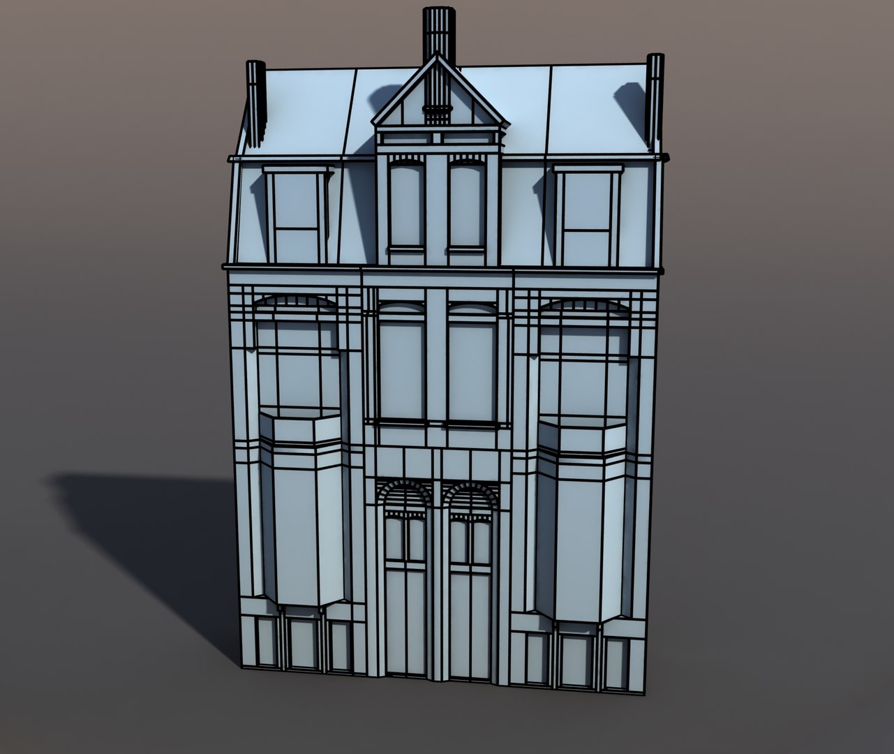 building exterior modeled 3d model
