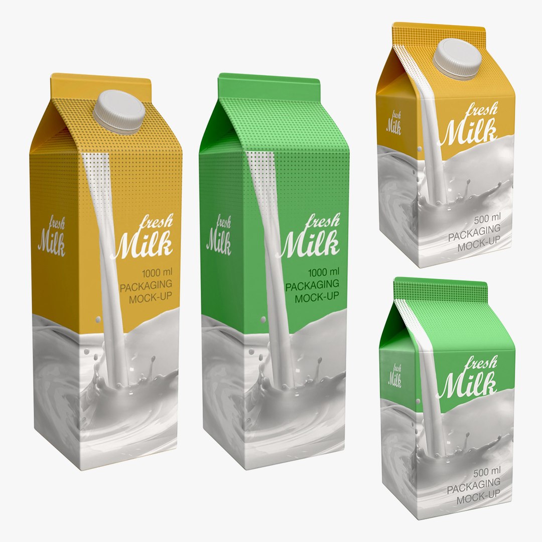3D Milk Packaging Box - TurboSquid 2145534